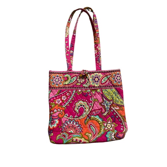 Vera Bradley | Bags | Vera Bradley Pink Paisley Get Carried Away Tote ...